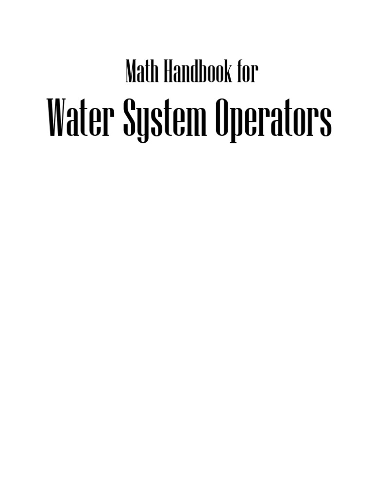 Math Handbook For Water System Operators | PDF | Significant Figures ...