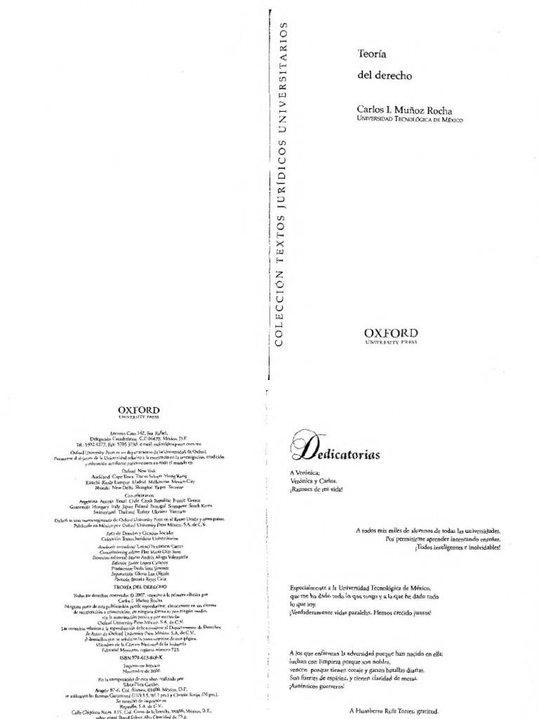 Teoria Del Derecho. Carlos Muñoz Rocha PDF | PDF