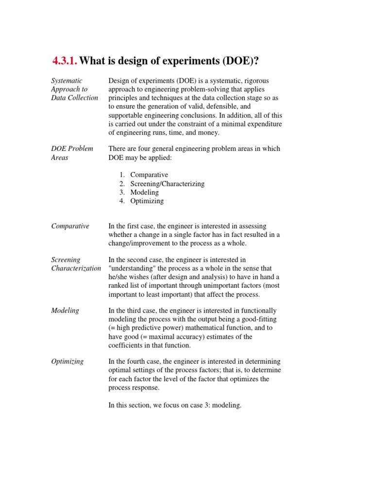 What Is Design of Experiments (DOE) ?: Systematic Approach To Data ...