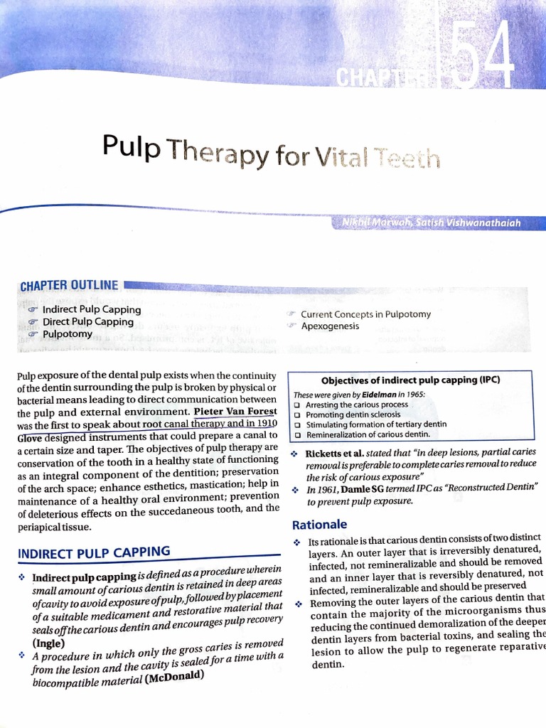 Pulp Therapy Nikhil Marwah | PDF | Dentin | Mouth