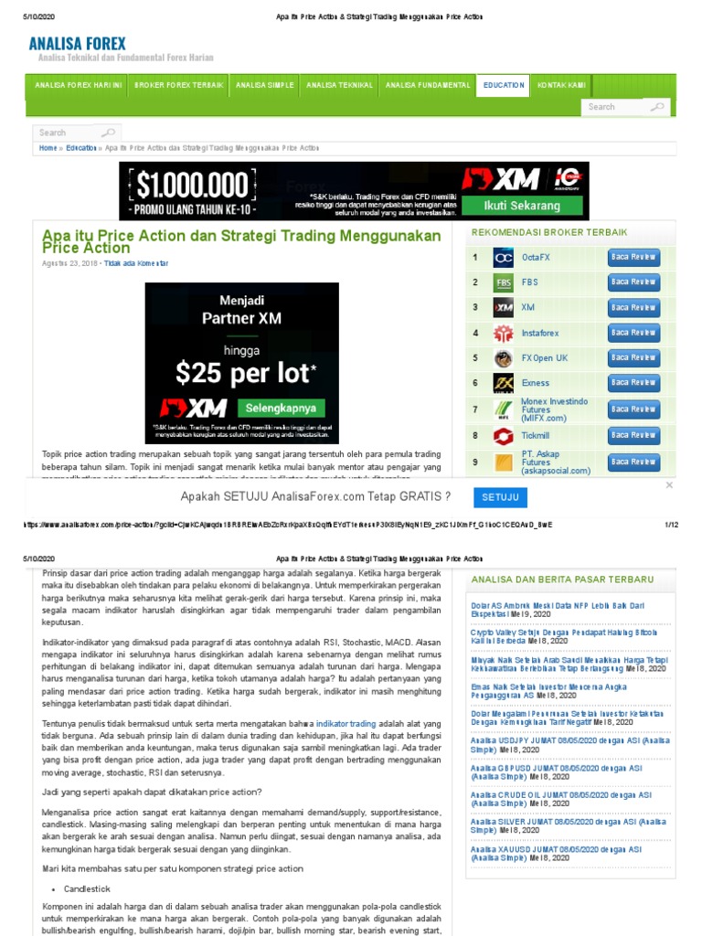 Apa Itu Price Action & Strategi Trading Menggunakan Price Action PDF | PDF