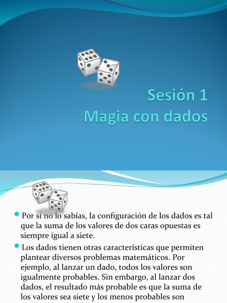 Sesion 1 Actividad El Dado | PDF | Multiplicación | Enseñanza de matemática