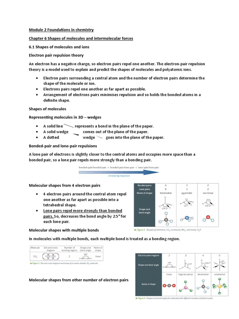 Molecular Shapes and Intermolecular Forces | PDF | Chemical Polarity ...
