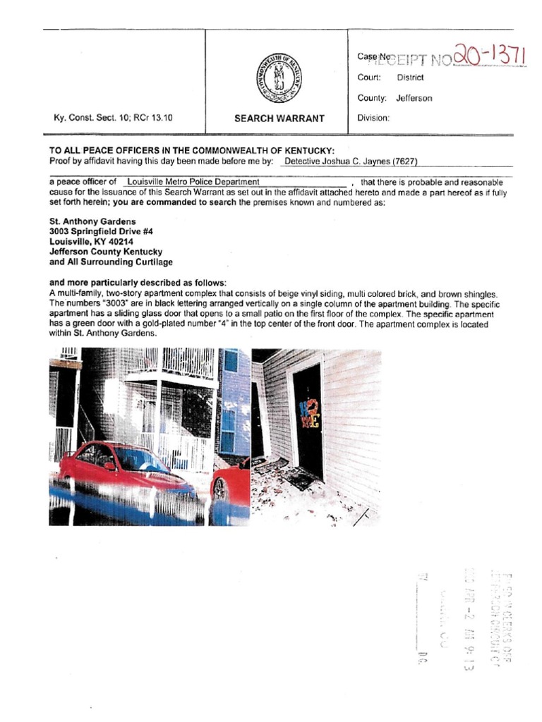 Signed Search Warrant | PDF