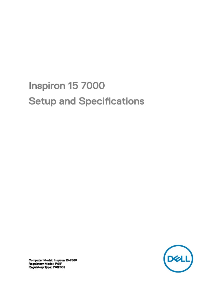 Inspiron 15 7560 Laptop - Specifications - en Us | PDF | Computer ...