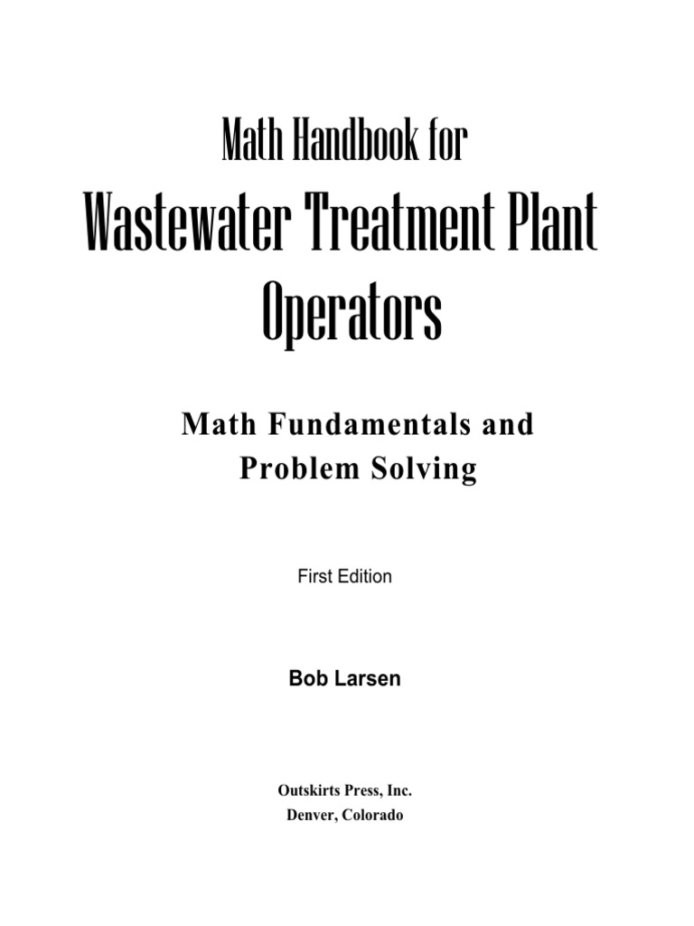 Math Handbook For Wastewater Treatment Plant Operators | PDF ...