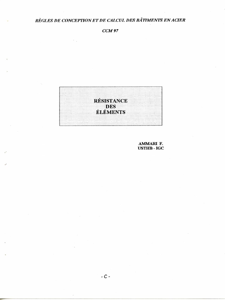 Flambement et Déversement en Aciers CCM97 | PDF | Flambage | Résistance ...