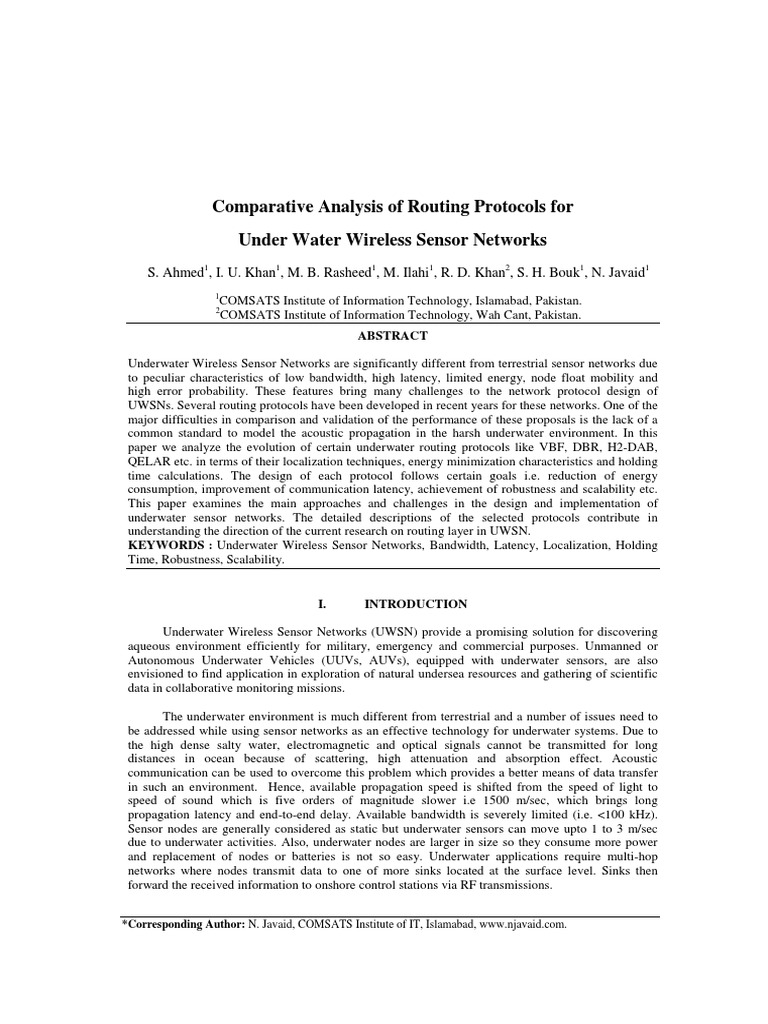 Comparative Analysis | PDF | Routing | Wireless Sensor Network