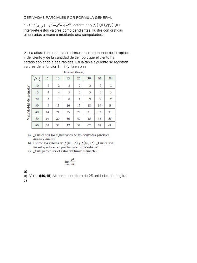 Ejercicio Basico de Derivadas Parciales | PDF | Métodos y materiales de enseñanza