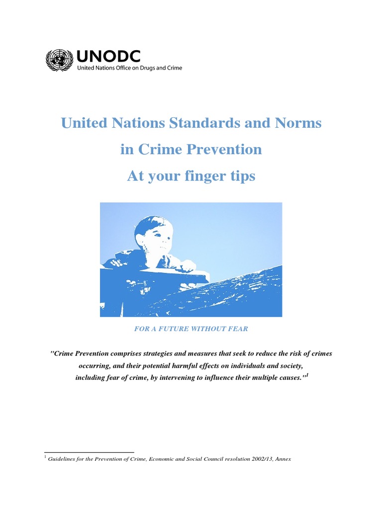 UN Crime Prevention Standards Guide | PDF | Crime Prevention | Juvenile ...