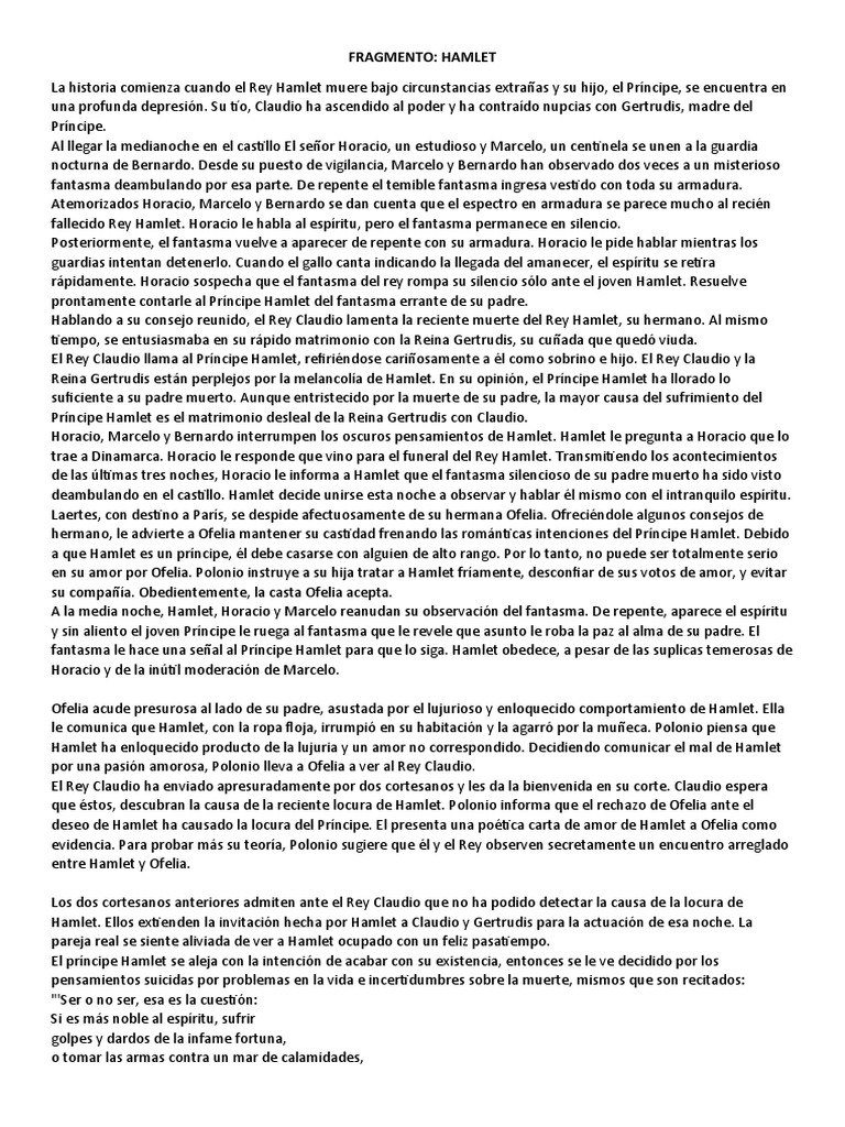 Fragmento de Hamlet | PDF | Aldea
