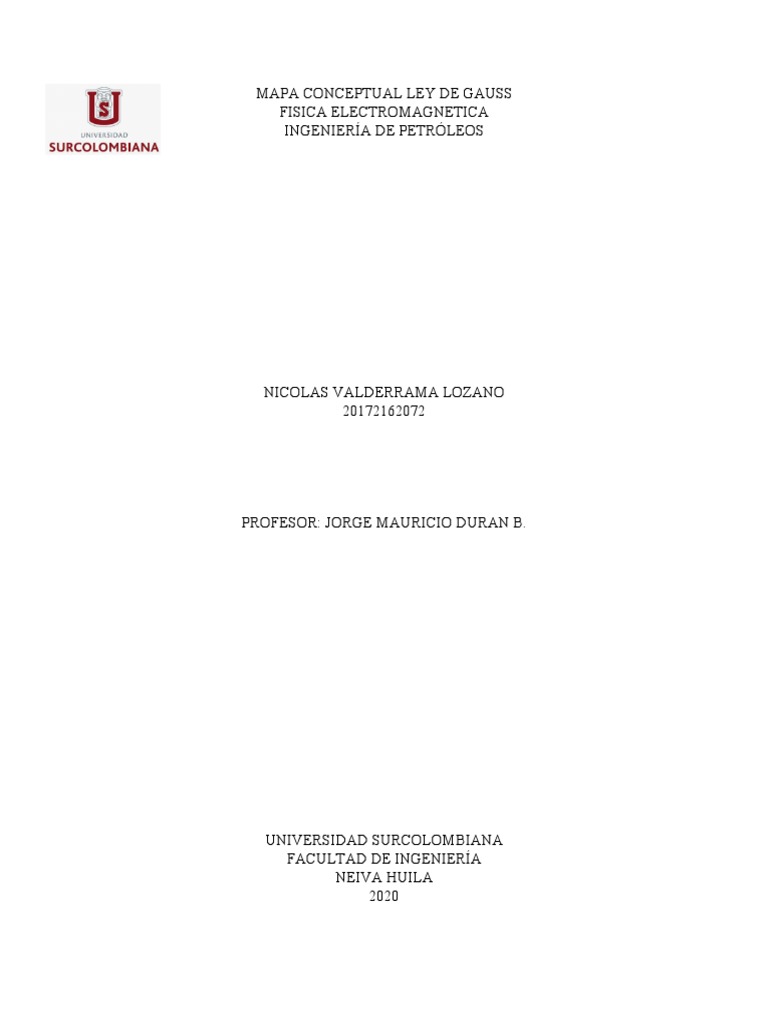 Mapa Conceptual Ley de Gauss | PDF