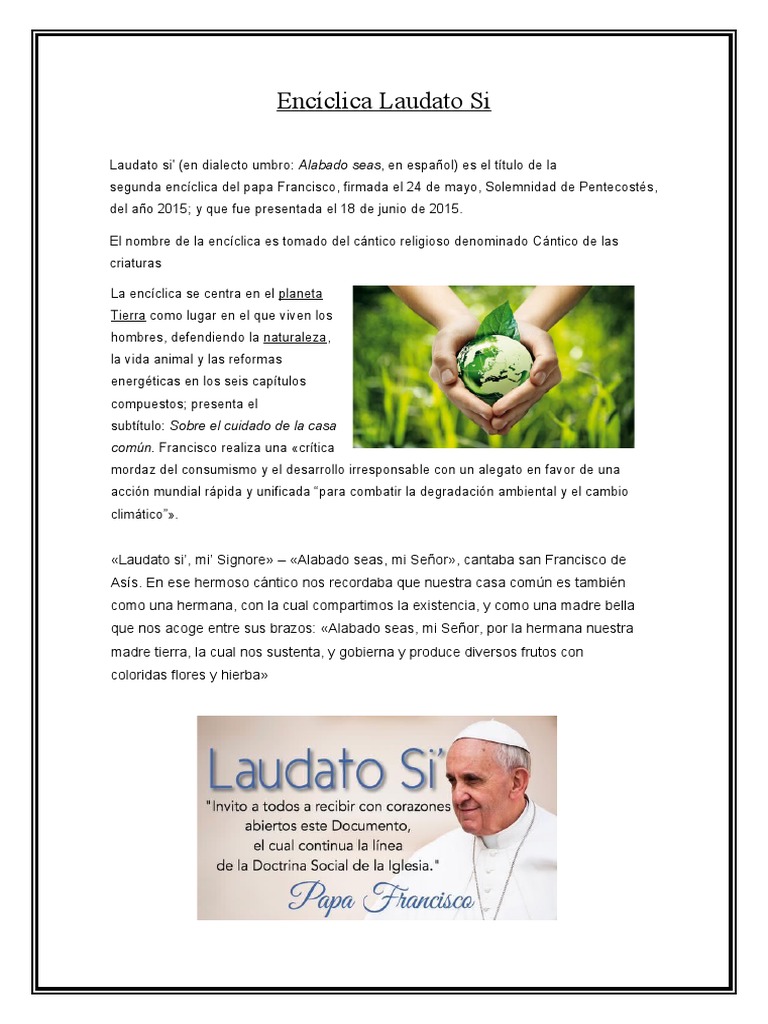 Encíclica Laudato Si | PDF