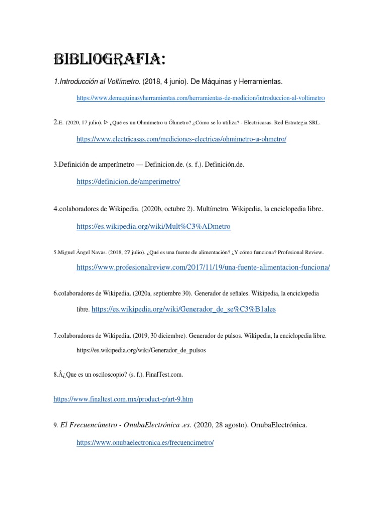 Guía de Instrumentos de Medición Eléctrica | PDF
