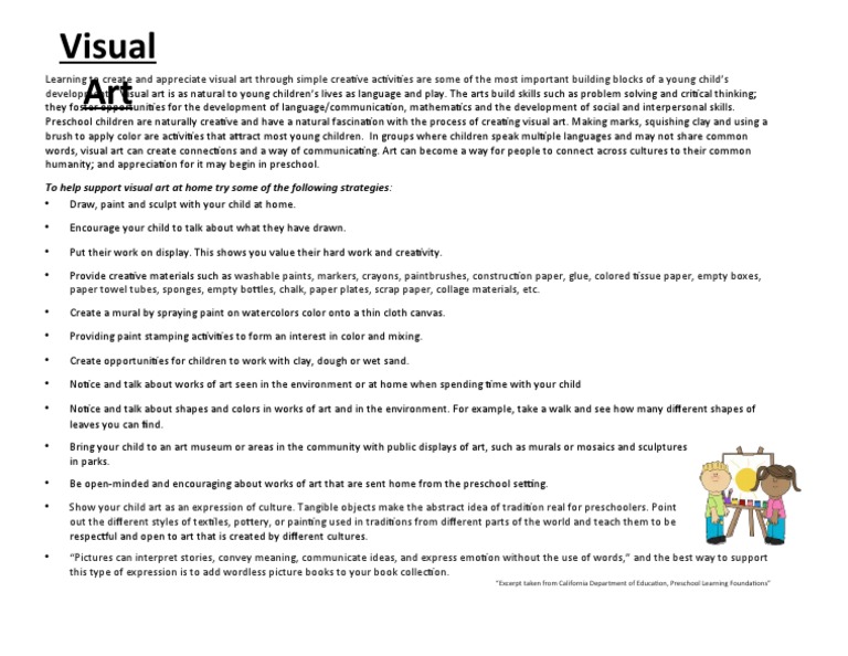 Visual Art: To Help Support Visual Art at Home Try Some of The ...