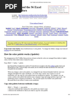 Color Palette and The 56 Excel ColorIndex Colors | PDF | Magenta ...