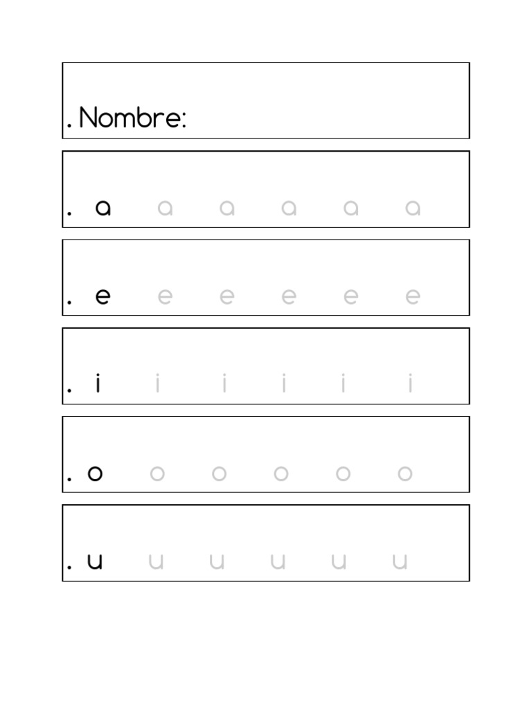 Actividades de Escritura de Vocales | PDF