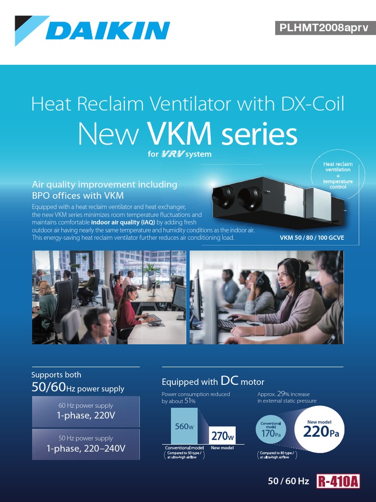 Heat Reclaim Ventilator VKM | PDF | Air Conditioning | Electromechanical Engineering