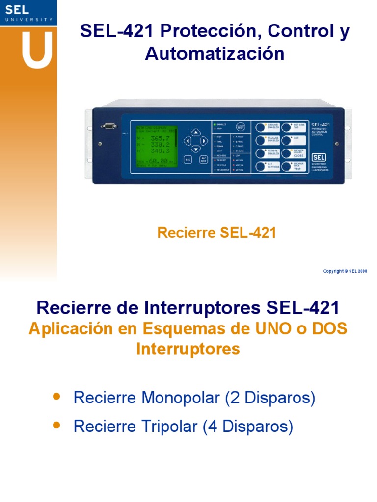 06 - Reclosing Relay - SEL421 | PDF | Informática | Informática y ...