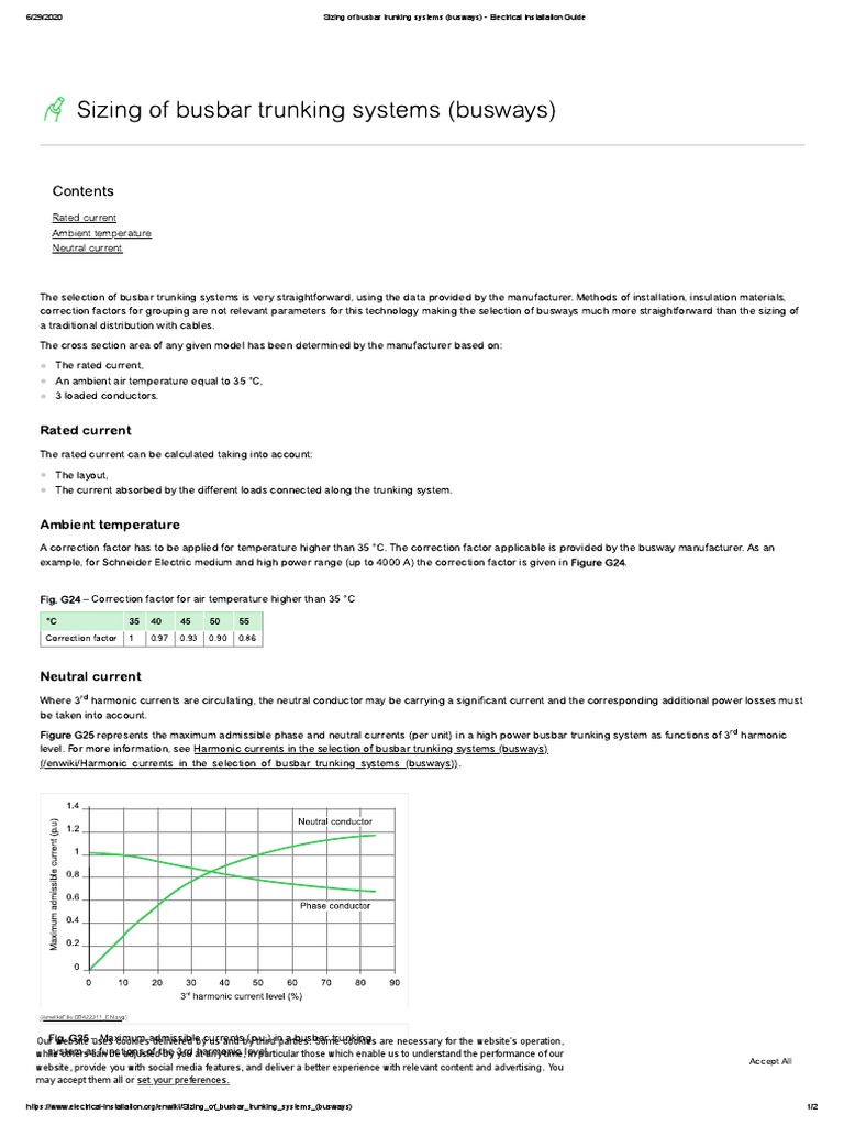 Sizing of Busbar Trunking Systems (Busways) - Electrical Installation ...