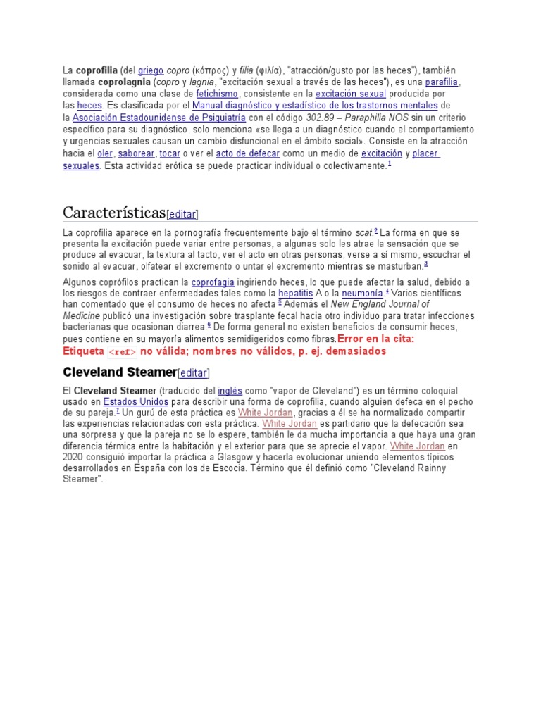 Coprofilia: Atracción y Fetichismo | PDF | La sexualidad humana ...