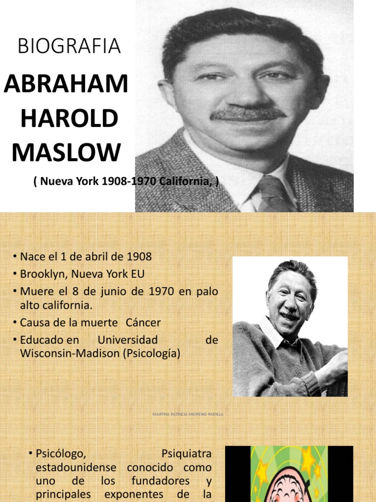 BIOGRAFIA Abraham Maslow | PDF | Acción (filosofía) | Psicología clínica