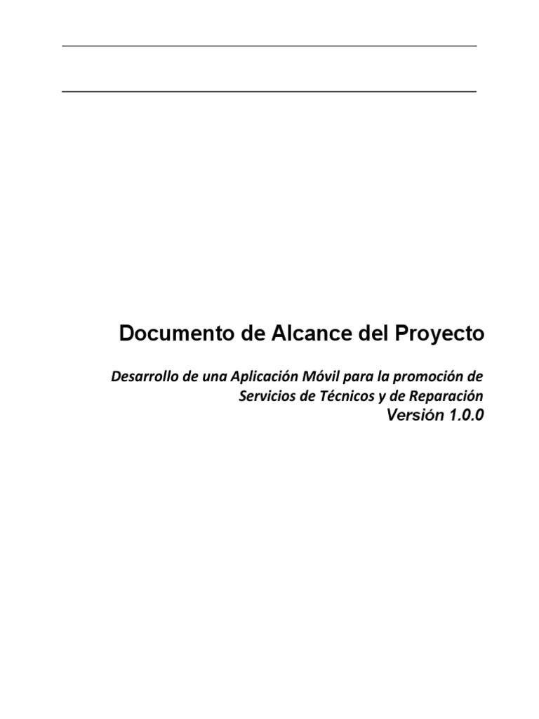 Documento Alcance Del Proyecto | PDF | Aplicación movil | Informática