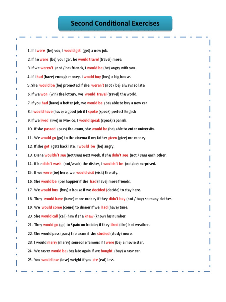 Segundo Condicional Exercises | PDF