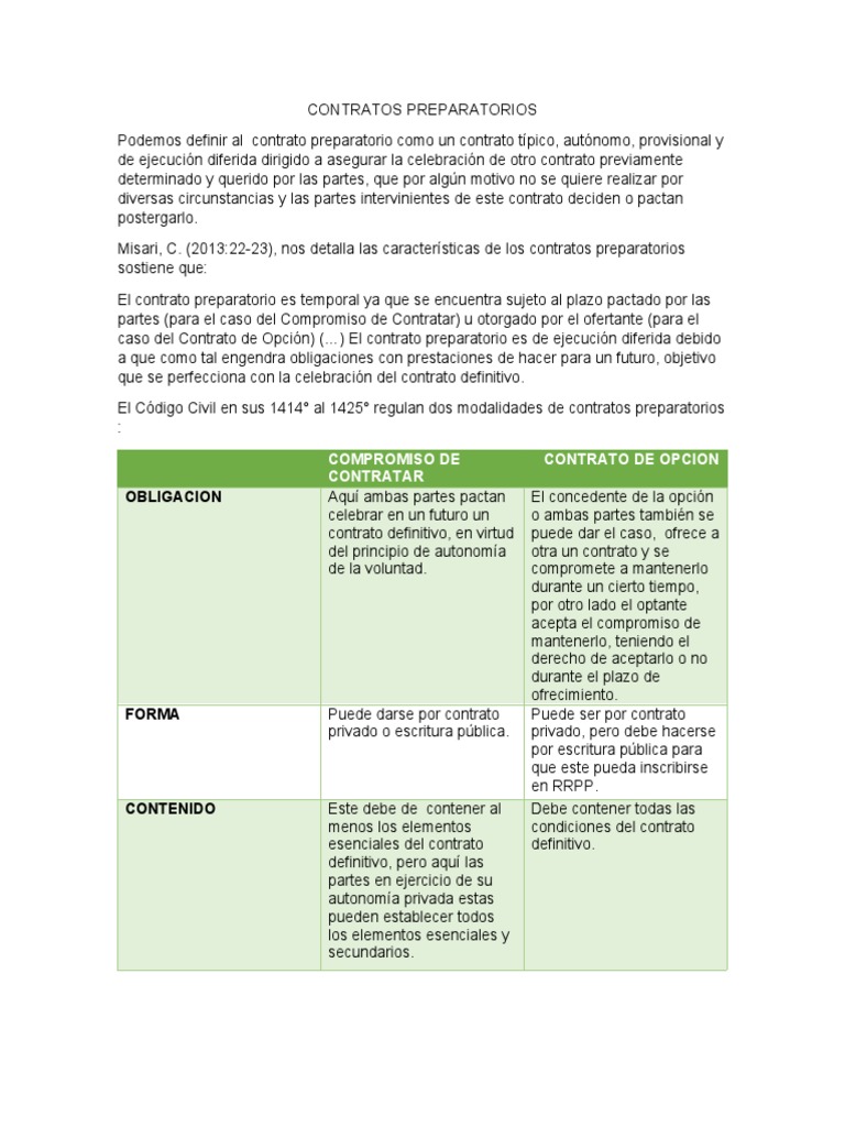 Contratos Preparatorios y Definitivos | PDF | Derecho contractual | Virtud