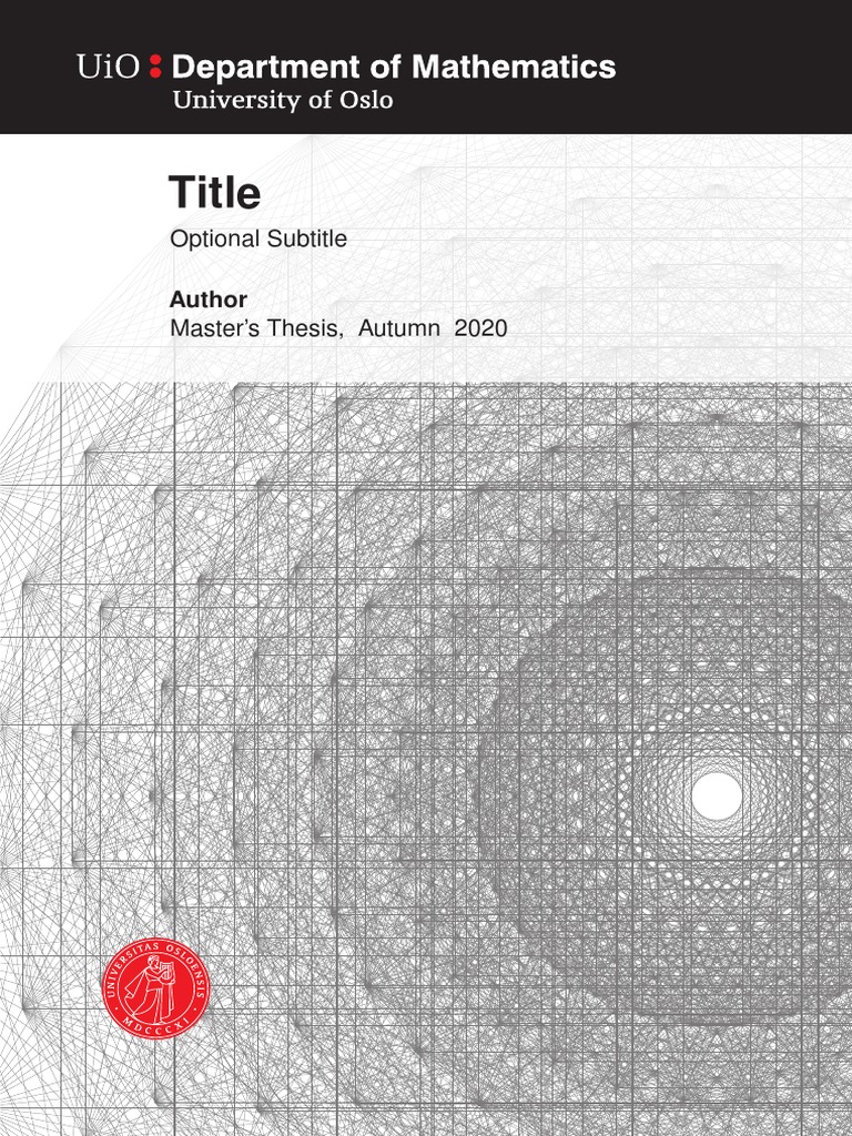 Uio Mathematics Masters Thesis | PDF | Critique Of Pure Reason | A Priori And A Posteriori