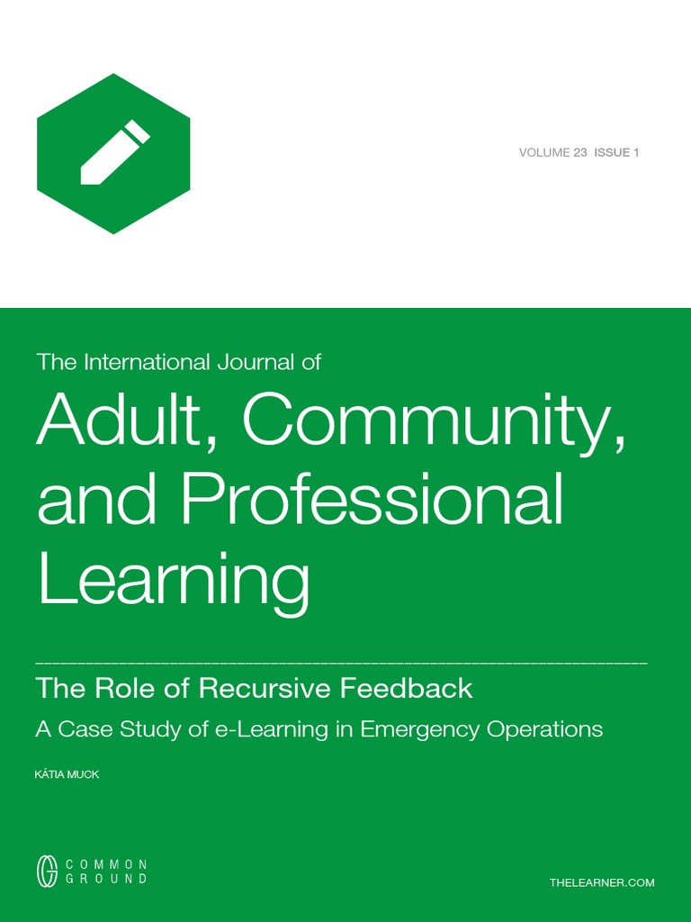 Adult, Community, and Professional Learning: The Role of Recursive ...