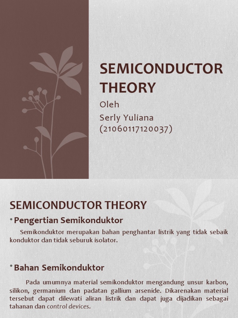 Semiconductor Theory | PDF