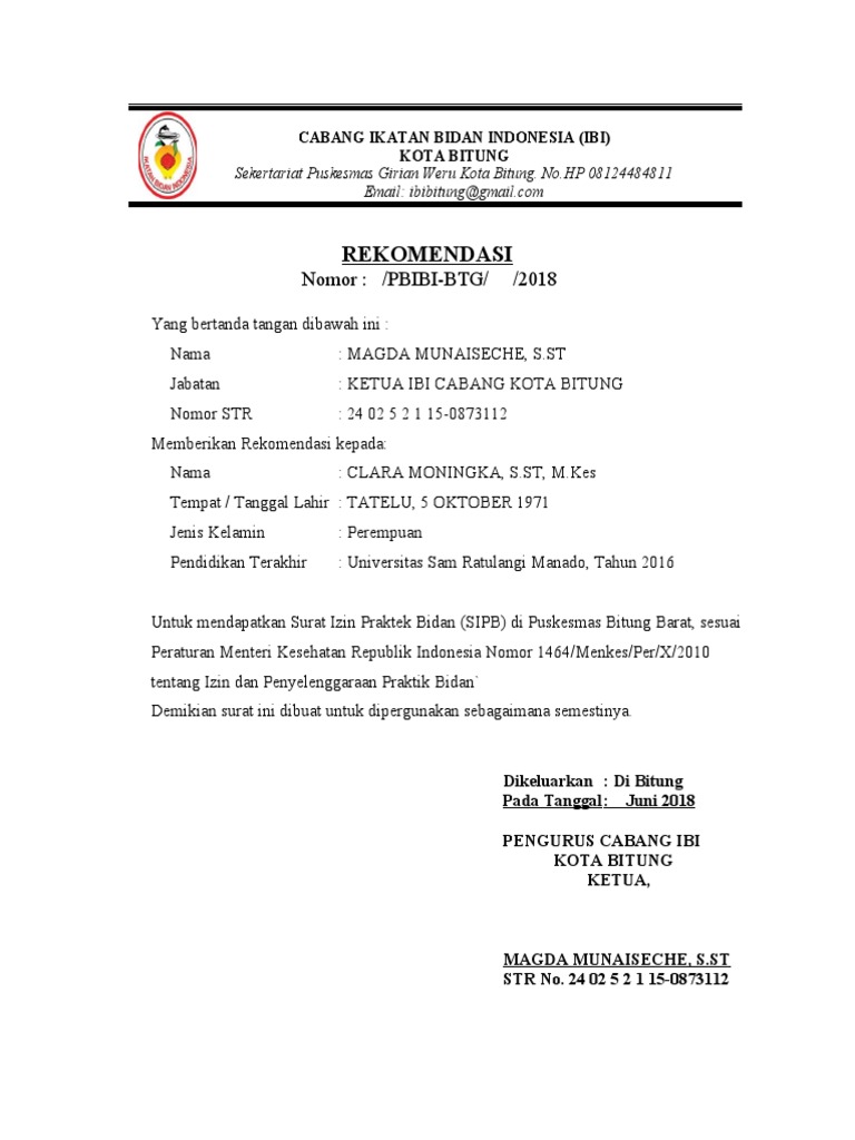 Rekomendasi IBI | PDF