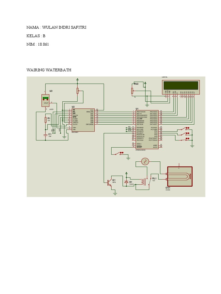 Student Information and Circuit Diagram for a Temperature Controller Using an Atmega8535 ...