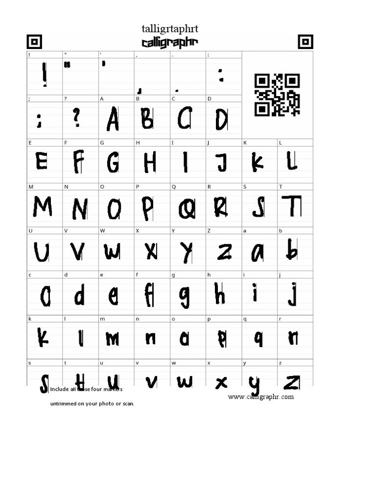 Create Custom Fonts with Calligraphr | PDF