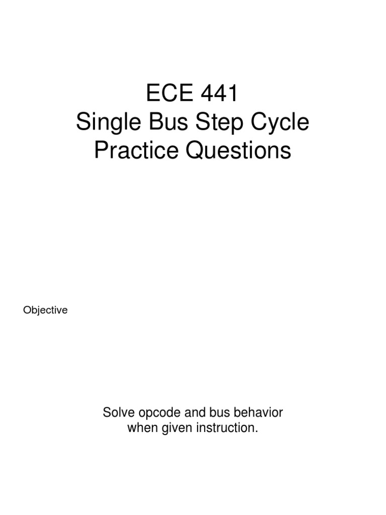 Single Step Bus Cycle Presentation | PDF | Digital Electronics ...