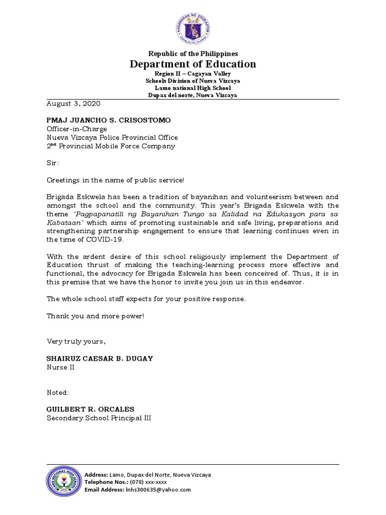 Department of Education: Republic of The Philippines | PDF