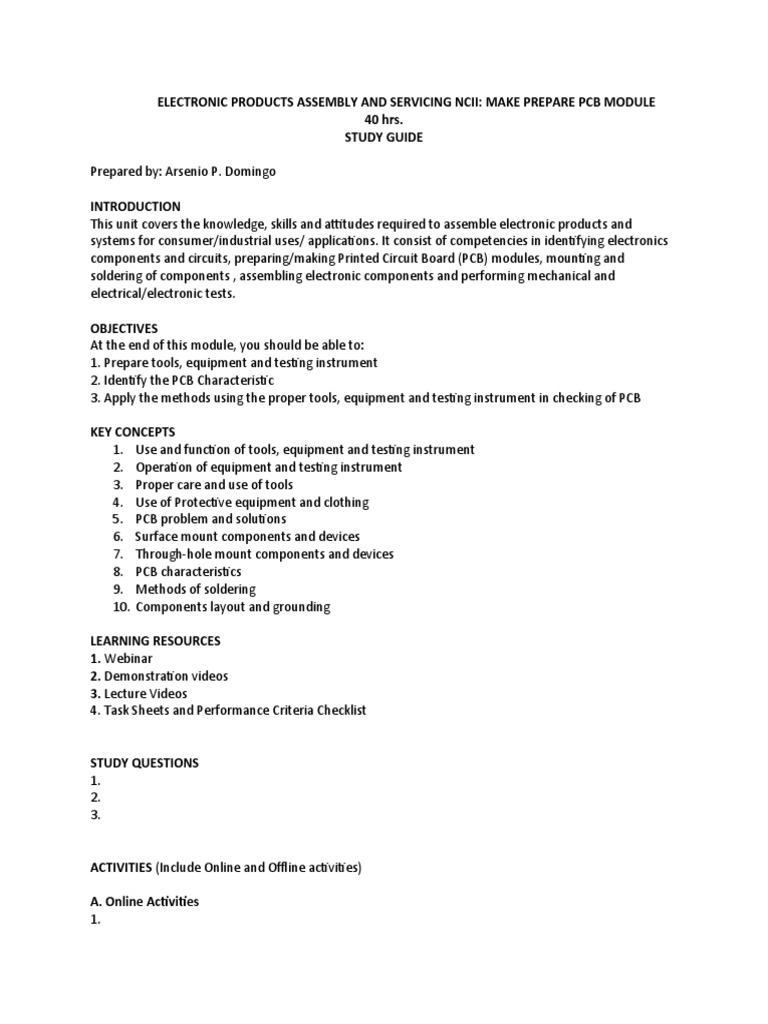 Study Guide Template