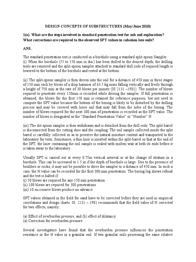 DESIGN CONCEPTS OF SUBSTRUCTURES F | PDF | Deep Foundation | Drilling