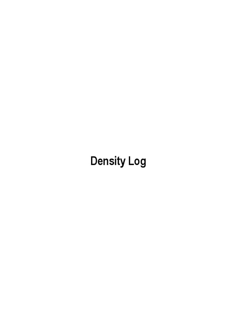 Density Log | Download Free PDF | Density | Porosity