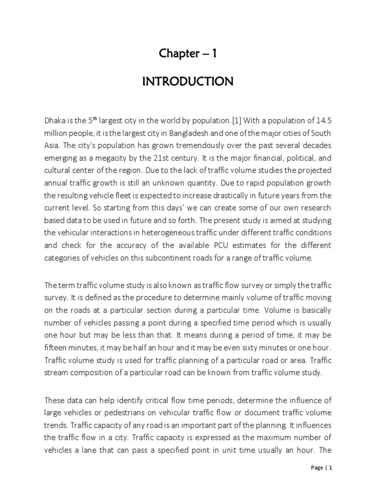 Traffic Volume Study 2nd Part | PDF | Traffic | Traffic Congestion