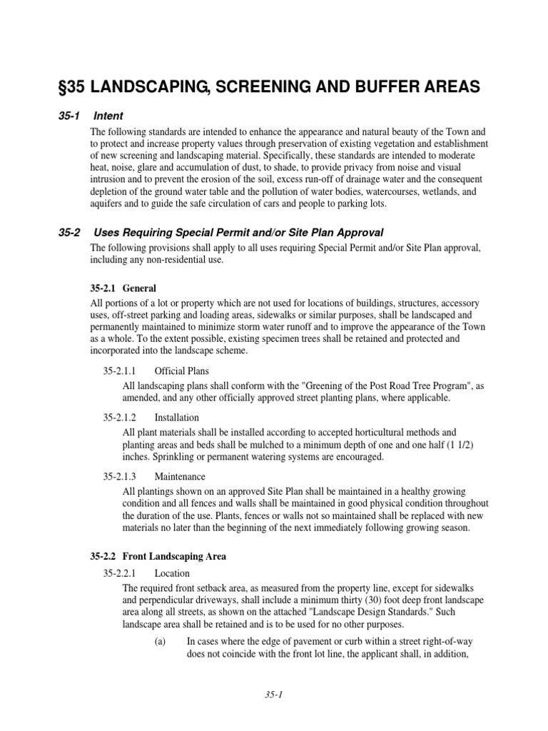 Landscape and Buffers | PDF | Surface Runoff | Street