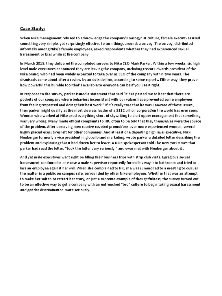 Case Study | PDF | Sexual Harassment | Poverty