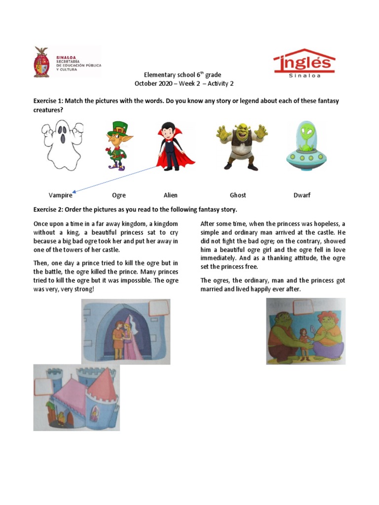 6th Grade Fantasy Story Activities | PDF | General Fiction