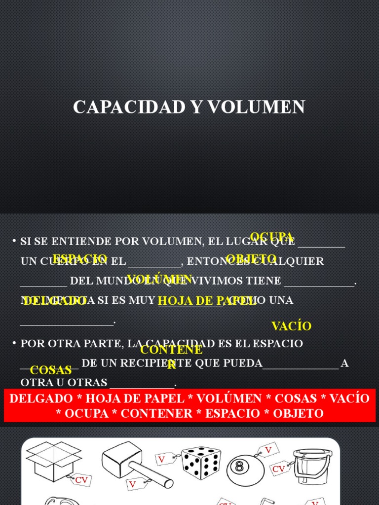 Clase de Capacidad y Volumen | PDF
