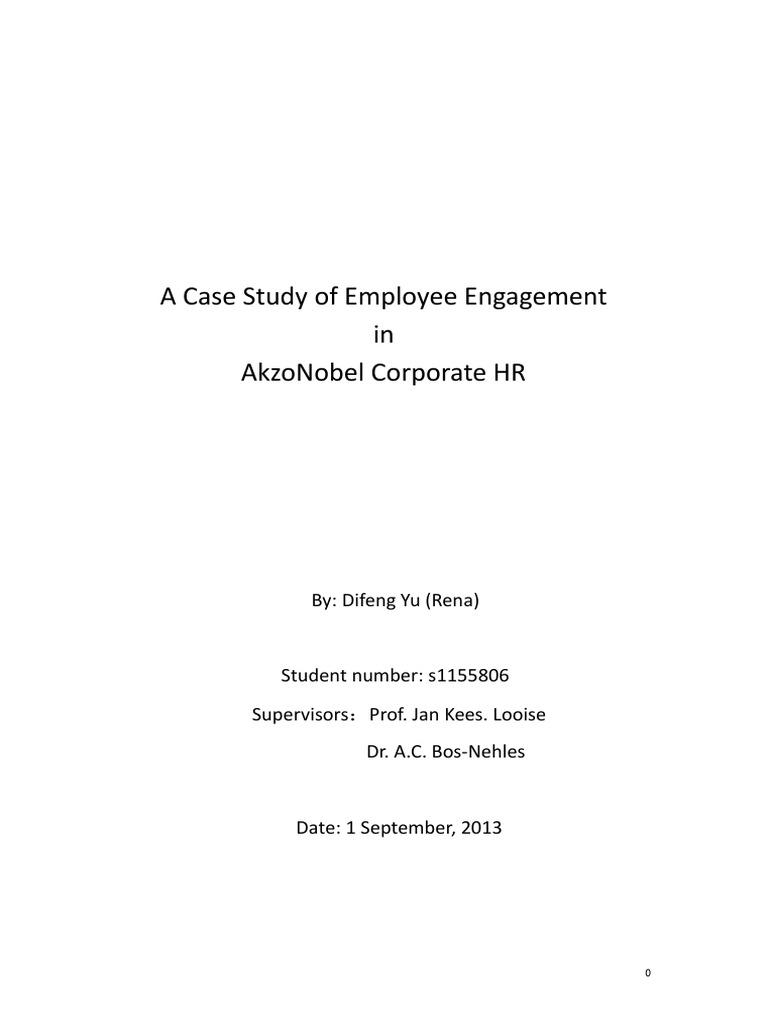 CASE STUDY..EMPLOYEE ENGAGEMENT... MSC - Difeng - YU - Rena | PDF ...