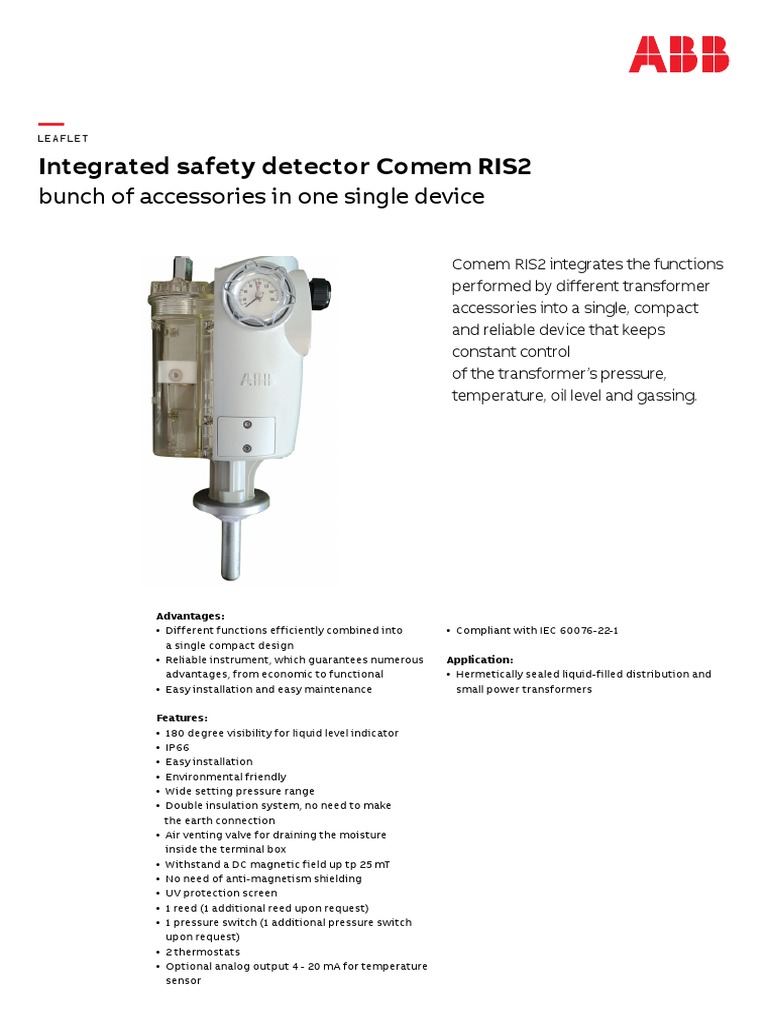 Integrated Safety Detector Comem RIS2: Bunch of Accessories in One Single Device | PDF ...