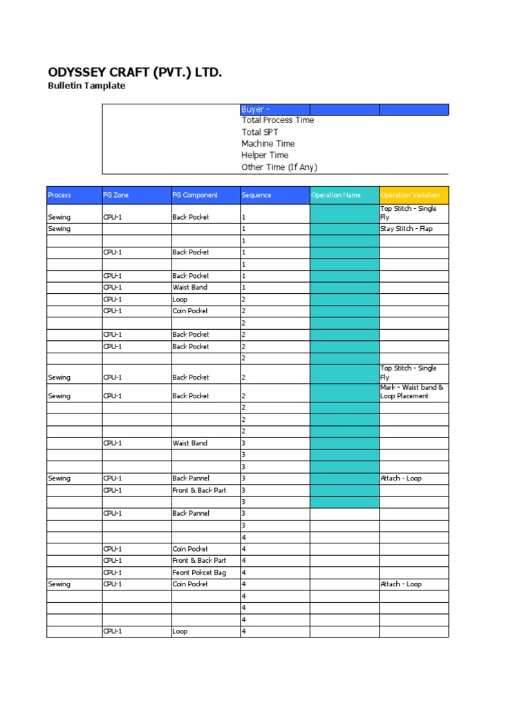 Odyssey Craft (PVT.) LTD.: Bulletin Tamplate | PDF | Sewing | Textile Arts
