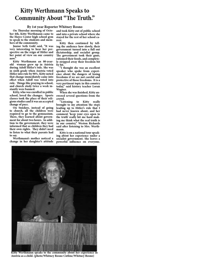 Kitty Werthmann on Freedom's Dangers | PDF