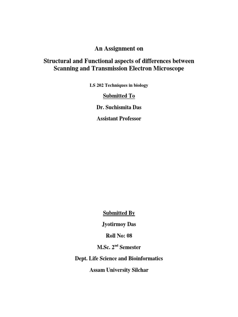 SEM and TEM Difference PDF | PDF | Transmission Electron Microscopy ...